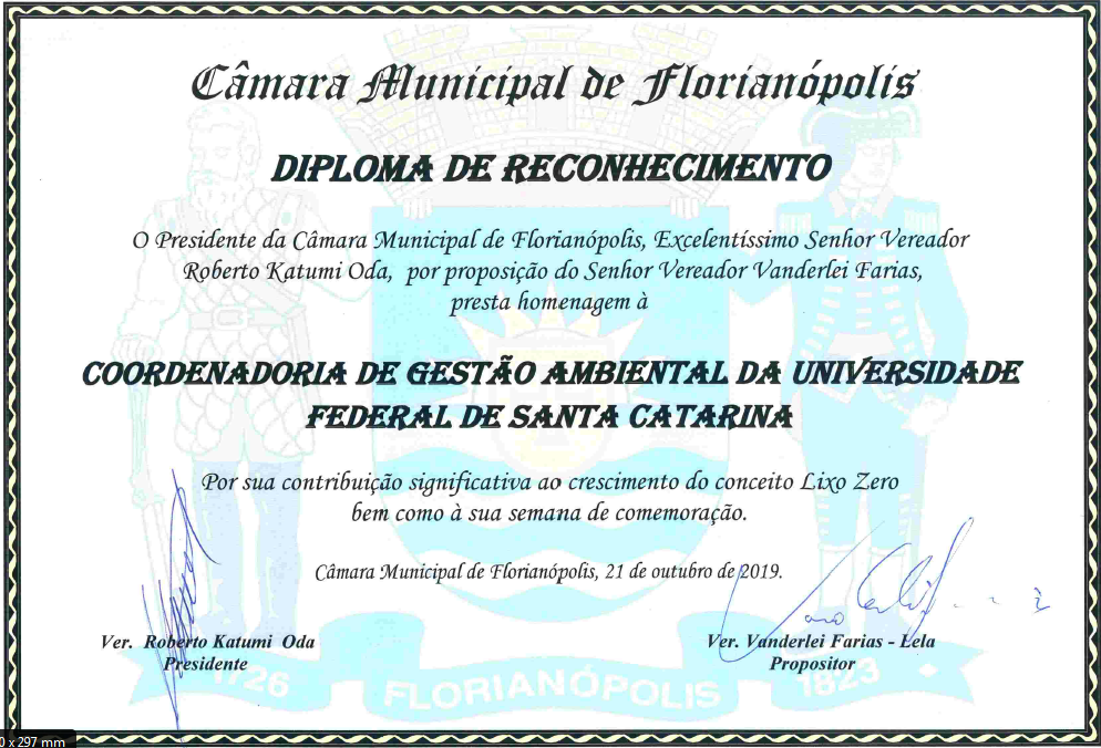Gestão de Resíduos Sólidos – CGA/UFSC